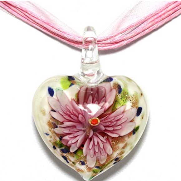 Jewelry | Cottagecore Glass Heart Pendant | Poshmark